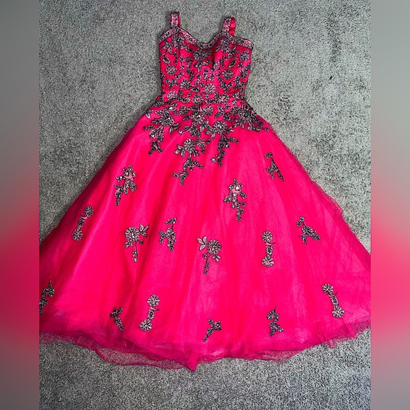 Tiffany Designs | Dresses | Tiffany Designs Pink Prom Gown With Black ...